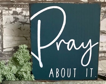 Pray Wood Sign - Etsy