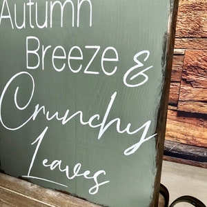 Rustic Fall Wooden Sign / Sage Green Fall Sign Decor / Autumn - Etsy