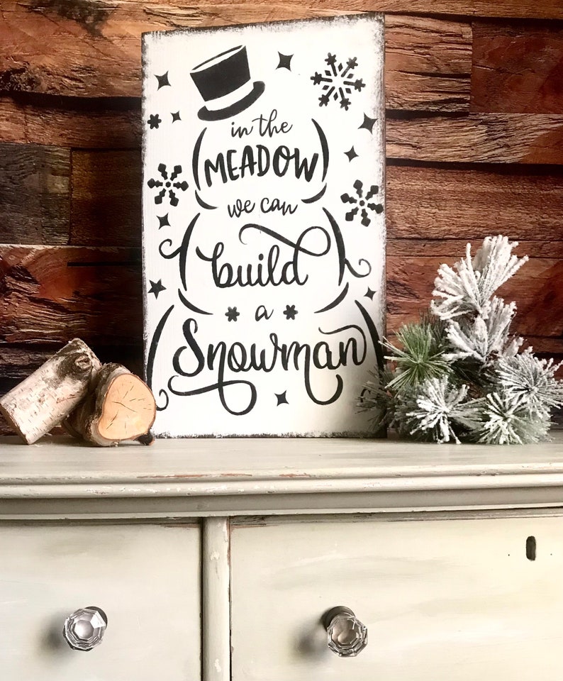 Snowman Sign / Winter Wonderland Sign / Christmas Decoration / - Etsy