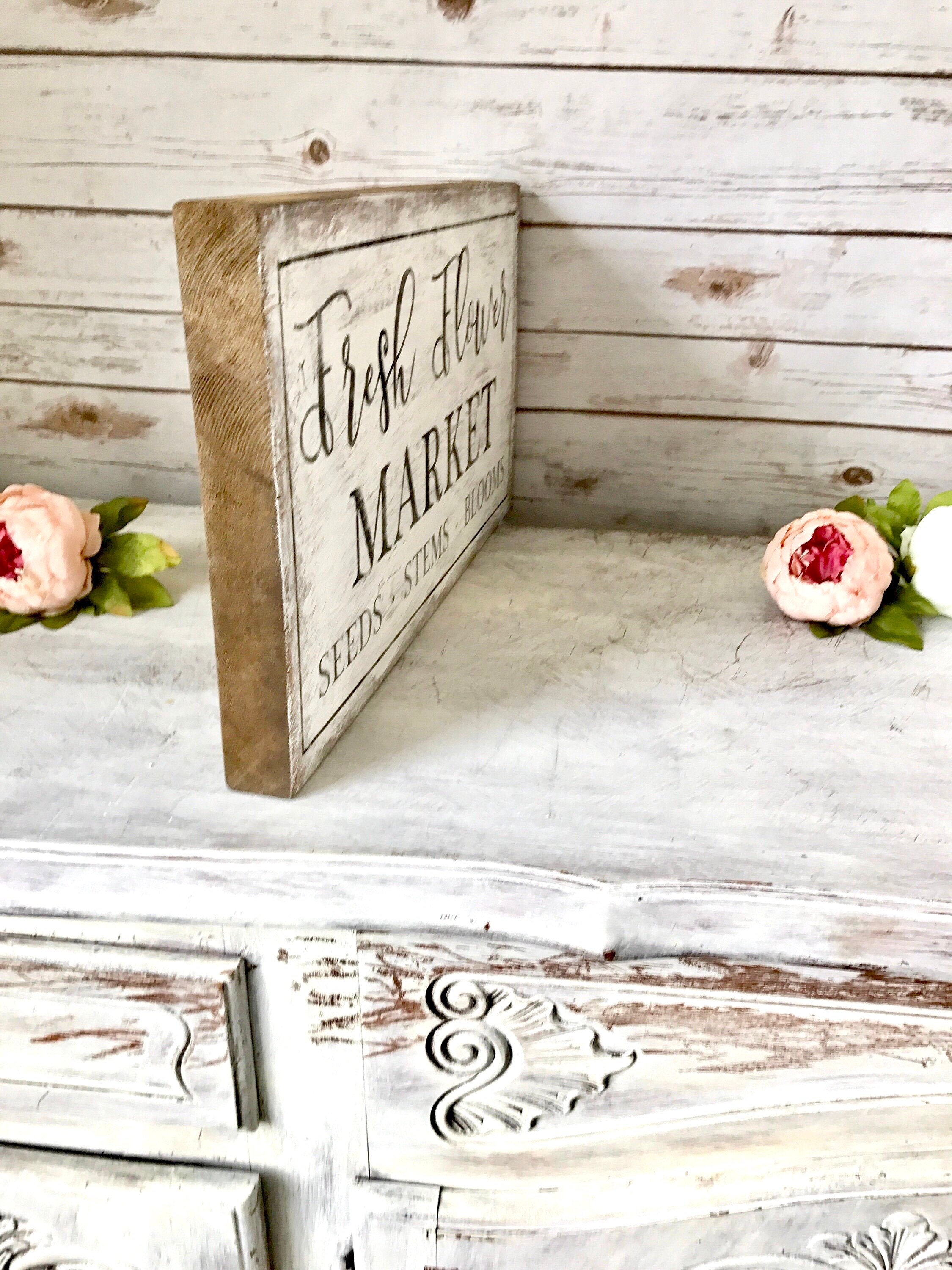 Spring Sign / Flower Market Wood Sign / Antique Farmhouse Sign ...
