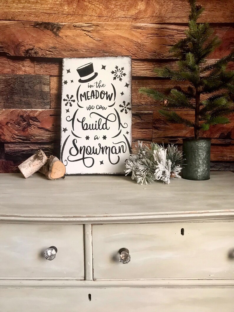 Snowman Sign / Winter Wonderland Sign / Christmas Decoration / Winter ...