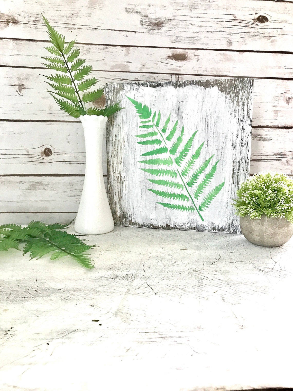Fern Wood Sign / Vintage Style Botanical Sign / Summer Decor ...