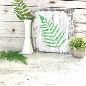 Fern Wood Sign / Vintage Style Botanical Sign / Summer Decor ...