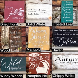 Autumn Quote Sign / Autumn Decor / Fall Leaves / Rustic Wooden Sign - Etsy