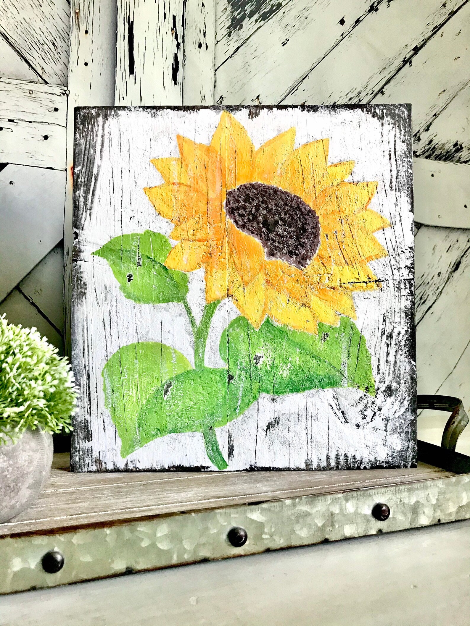 Sunflower Sign / Summer Fall Sign / Wooden Sign / Chippy Sign - Etsy