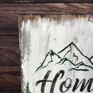 Rustic Hiking Wooden Sign / Home is Where the Mountains Are / - Etsy