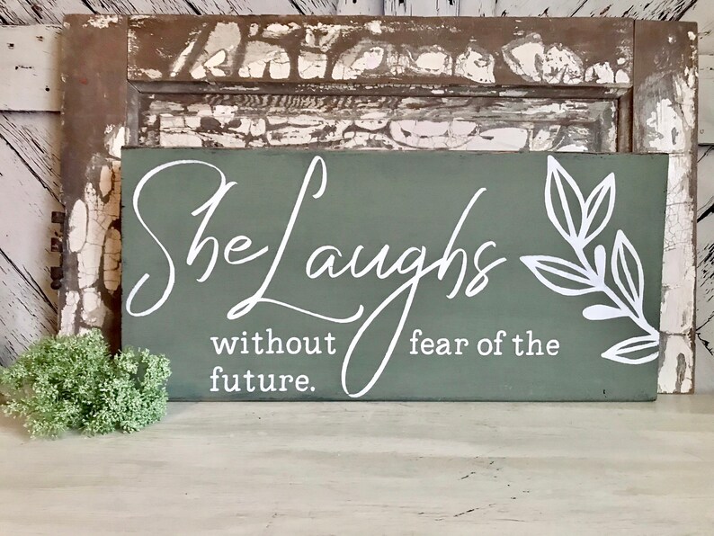 Bible Verse Sign / Inspiring Quote Sign / Proverbs 31 / | Etsy