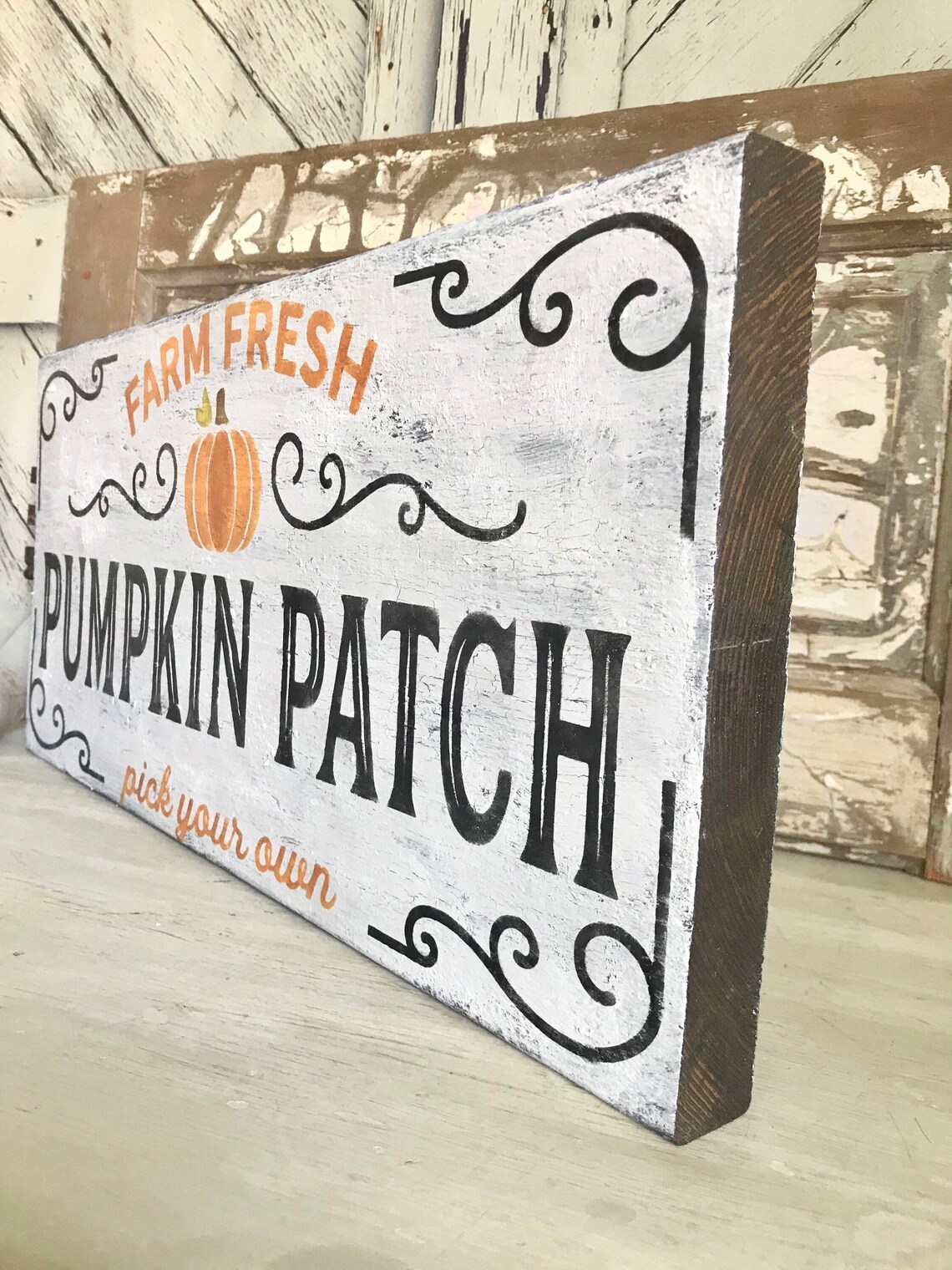 Pumpkin Patch Sign / Large Fall Sign / Vintage Fall Wood Sign / Fall ...
