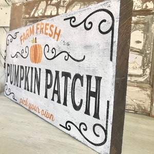 Pumpkin Patch Sign / Large Fall Sign / Vintage Fall Wood Sign / Fall ...