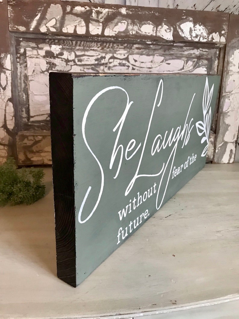 Bible Verse Sign / Inspiring Quote Sign / Proverbs 31 / | Etsy