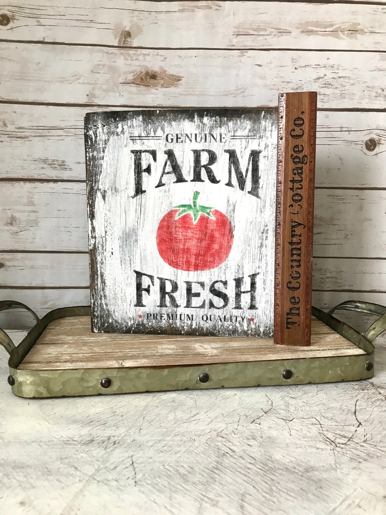 Tomato Sign / Kitchen Veggie Wood Sign / Farm Freah Tomatoes / - Etsy