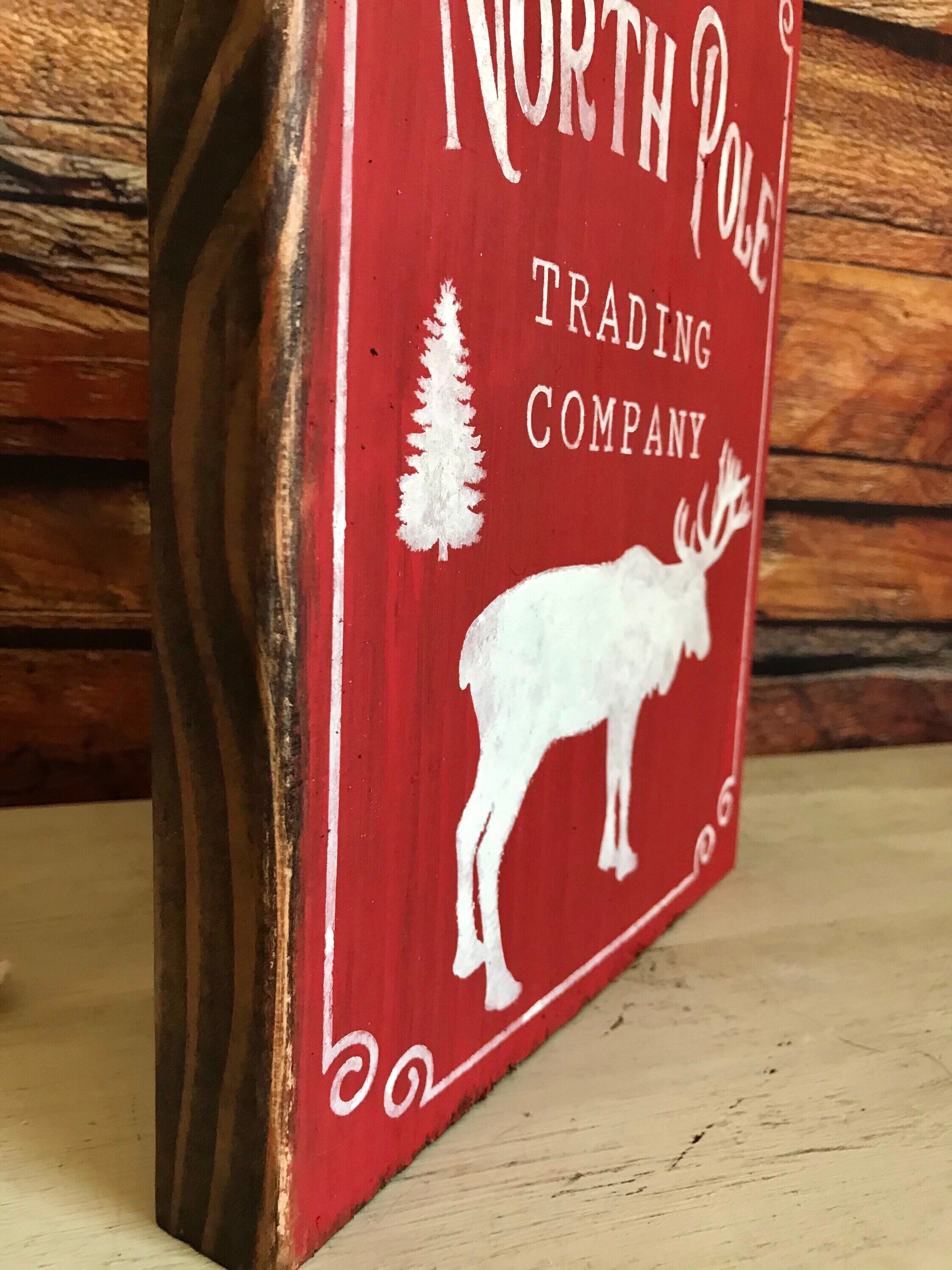 Reindeer Sign Decor / Christmas Decoration / Rustic Christmas Sign ...