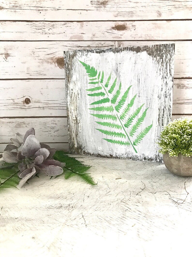 Fern Wood Sign / Vintage Style Botanical Sign / Summer Decor ...