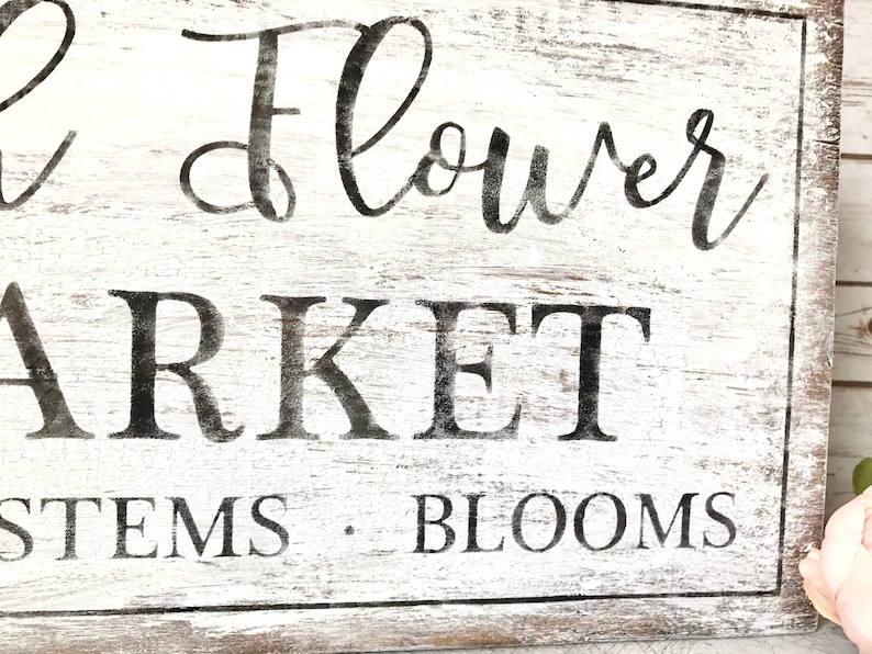 Spring Sign / Flower Market Wood Sign / Antique Farmhouse Sign ...