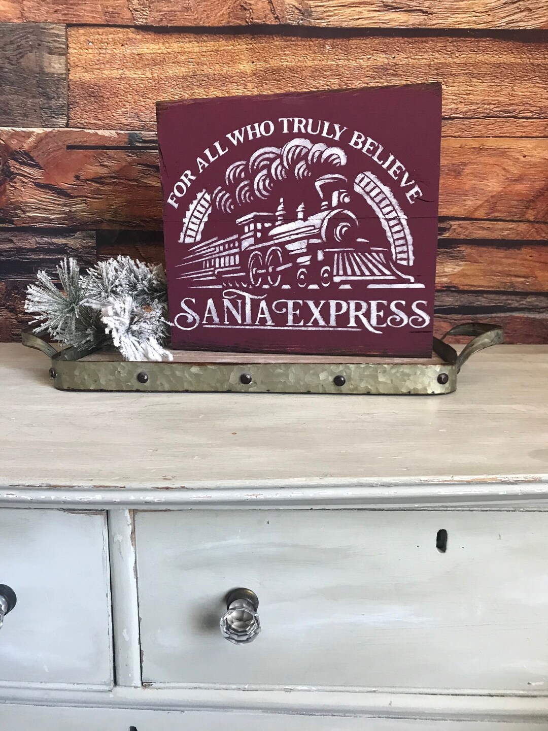 Christmas Train Sign / Santa Express Sign / Rustic Christmas Decor ...