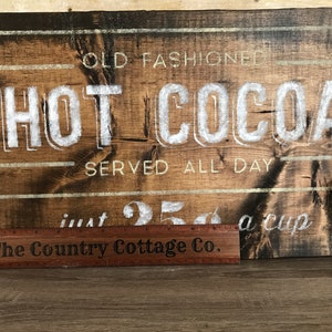 Rustic Winter Decor / Hot Cocoa Wood Sign / Hot Chocolate Bar / Coffee ...