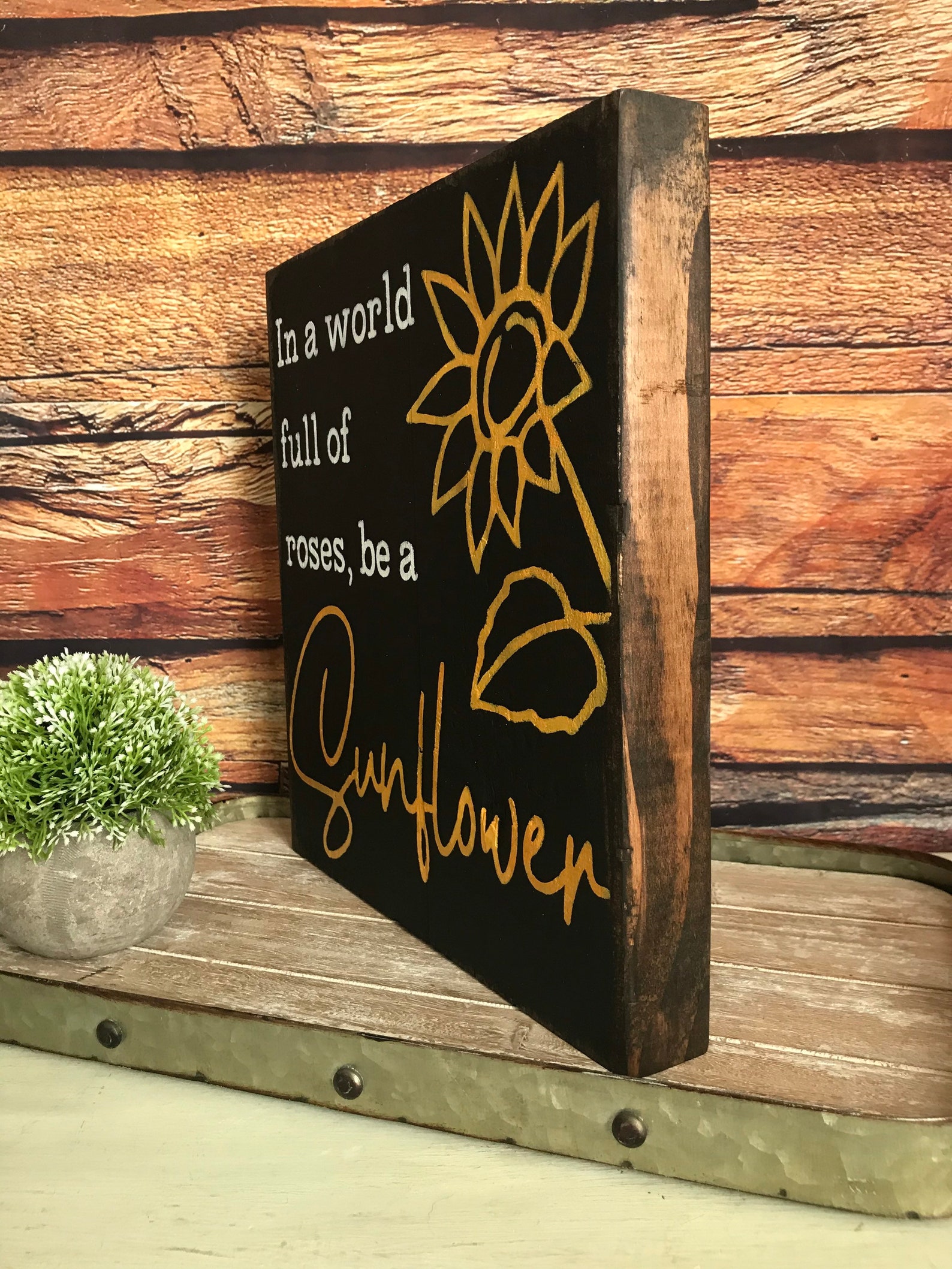 Summer Fall Sign / Sunflower Quote Sign / Farmhouse Decor / in - Etsy