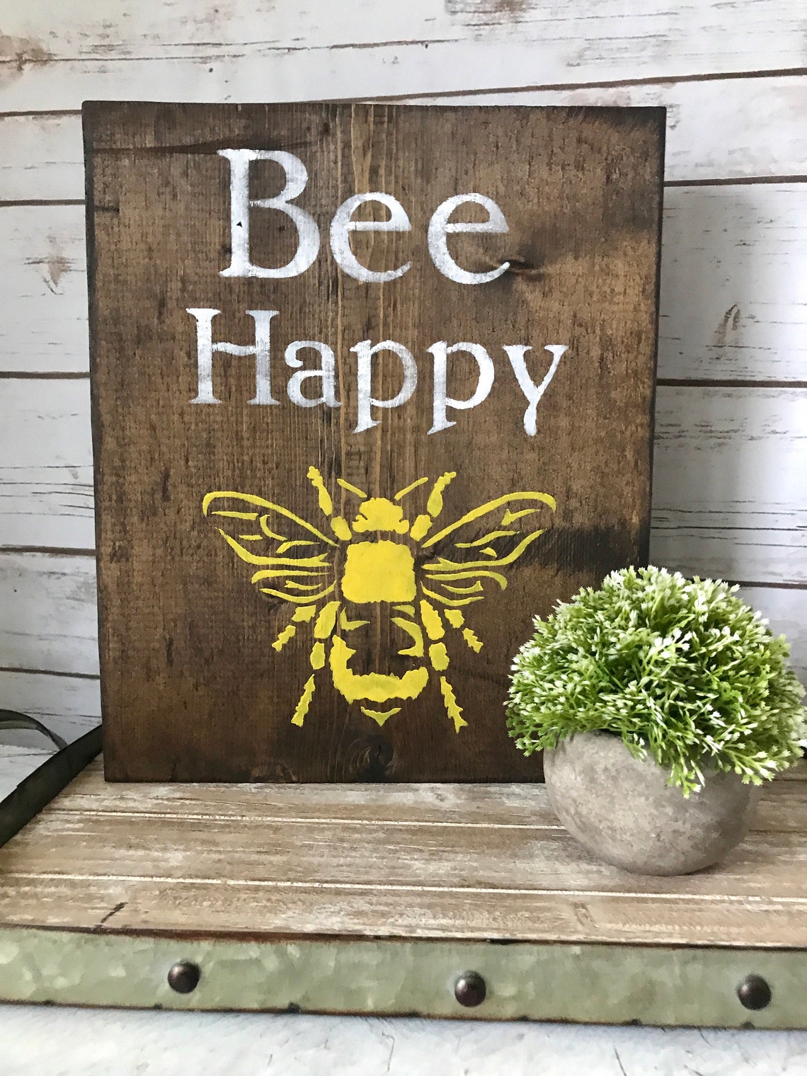 Bee Sign Decor / Nursery Sign / Bee Happy Wooden Sign / Summer Sign ...