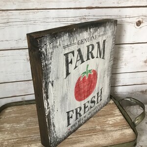 Tomato Sign / Kitchen Veggie Wood Sign / Farm Freah Tomatoes / Summer ...
