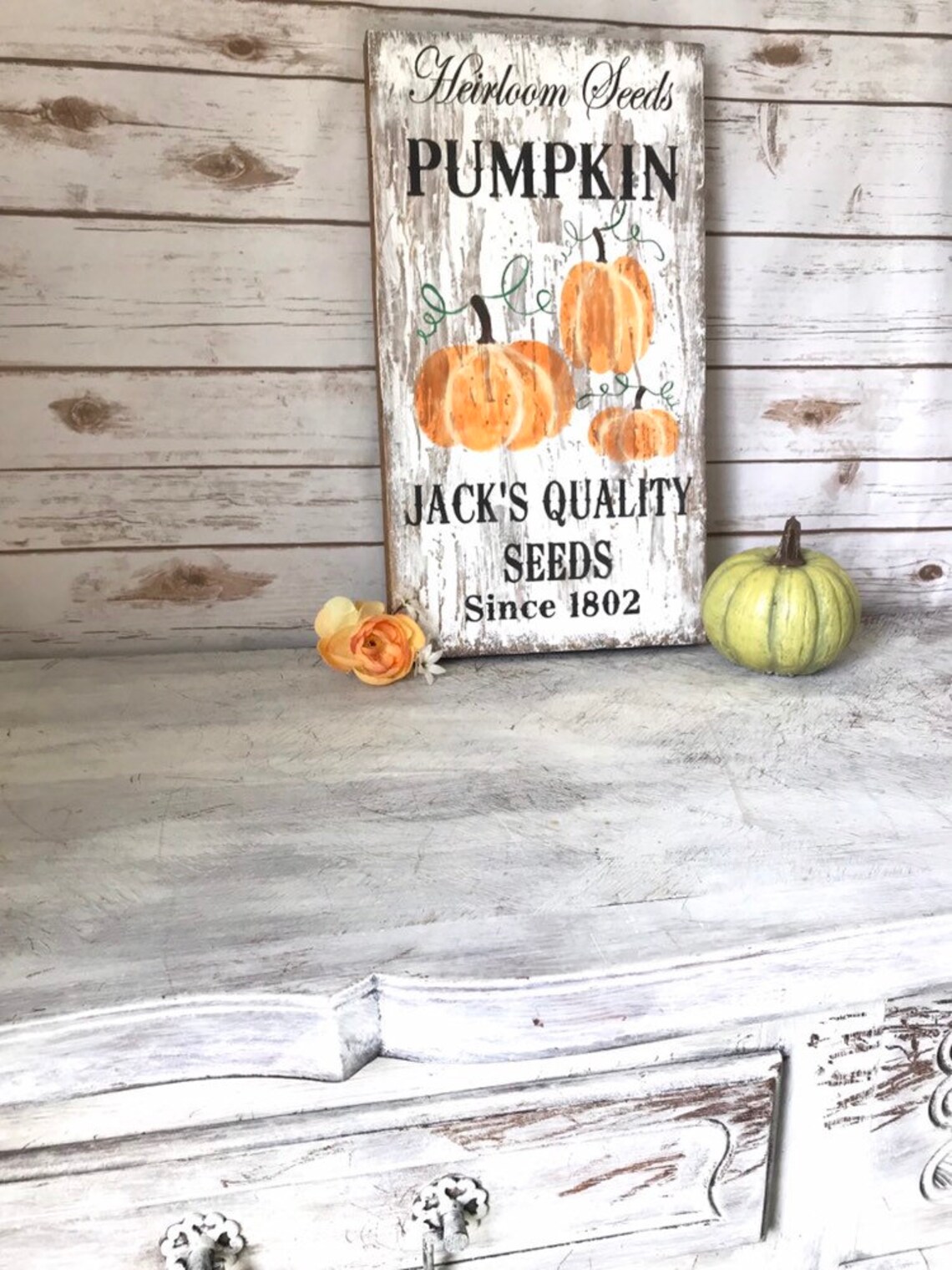 Fall Wood Sign Decor | Pumpkin Fall Decor | Heirloom Pumpkin Seeds Sign ...