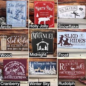 Ski Sign / Winter Decor / Ski Lodge Sign / Ski Rental Sign / Vintage ...