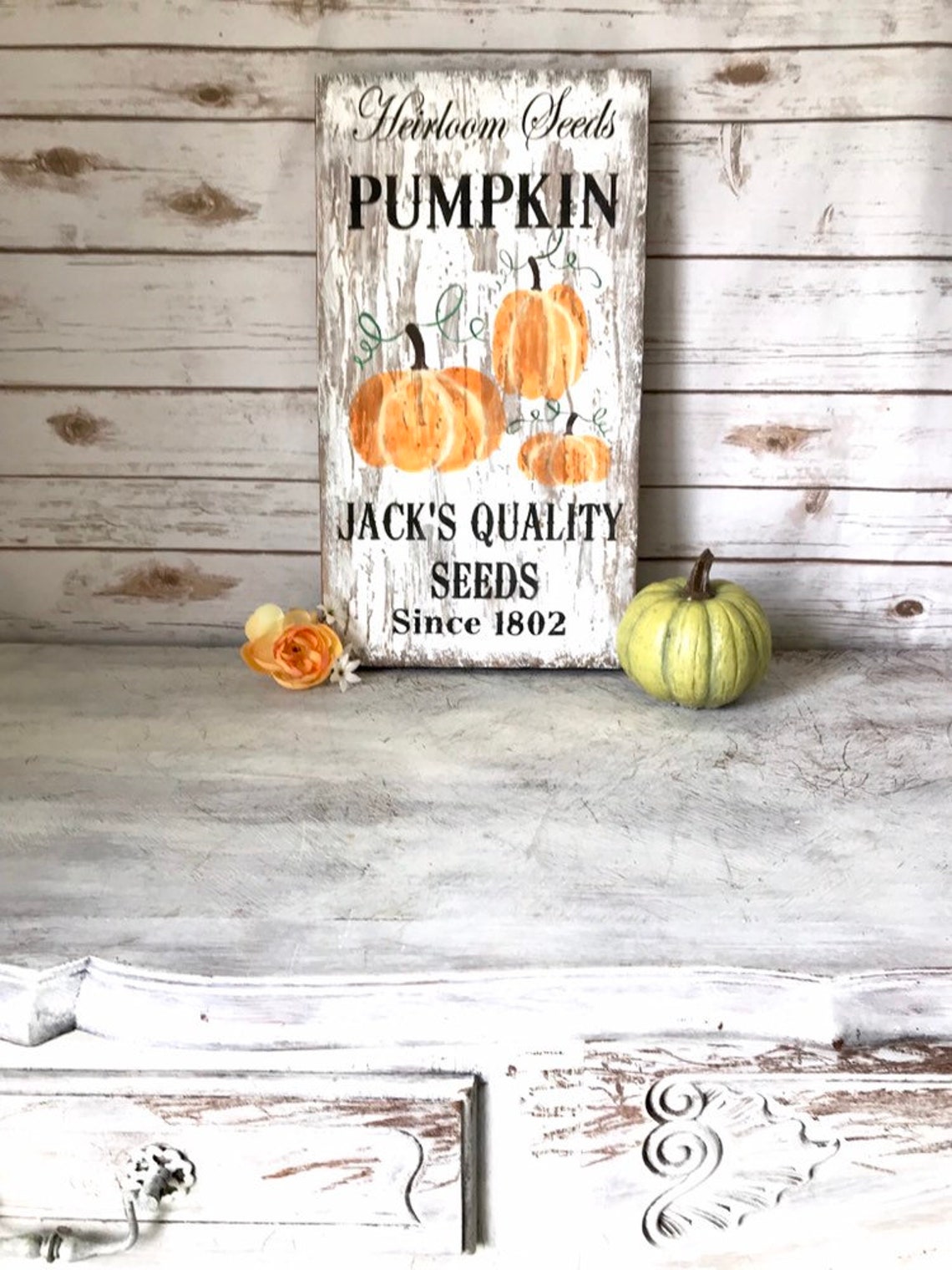 Fall Wood Sign Decor Pumpkin Fall Decor Heirloom Pumpkin - Etsy