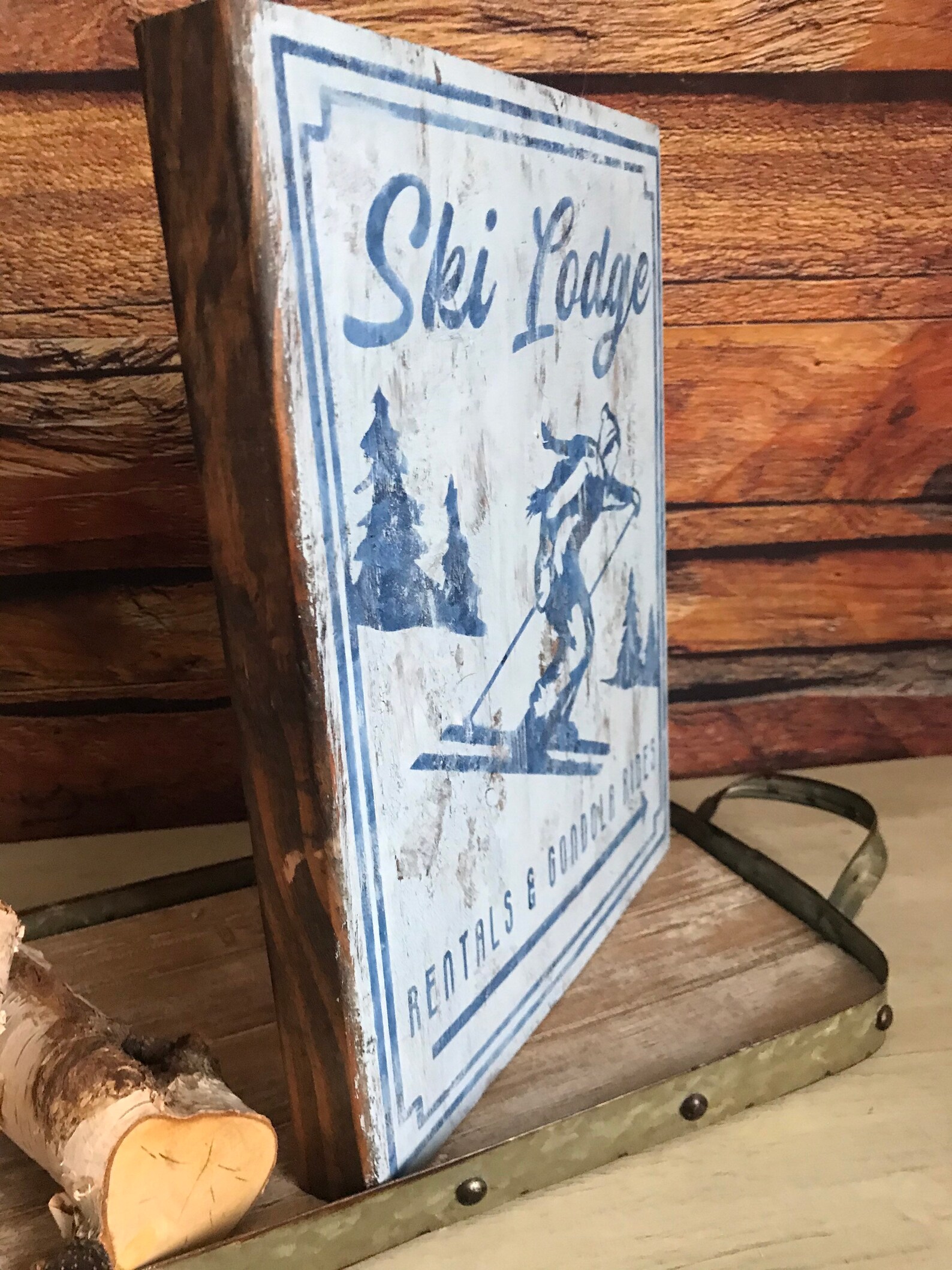 Ski Sign / Winter Decor / Ski Lodge Sign / Ski Rental Sign / - Etsy