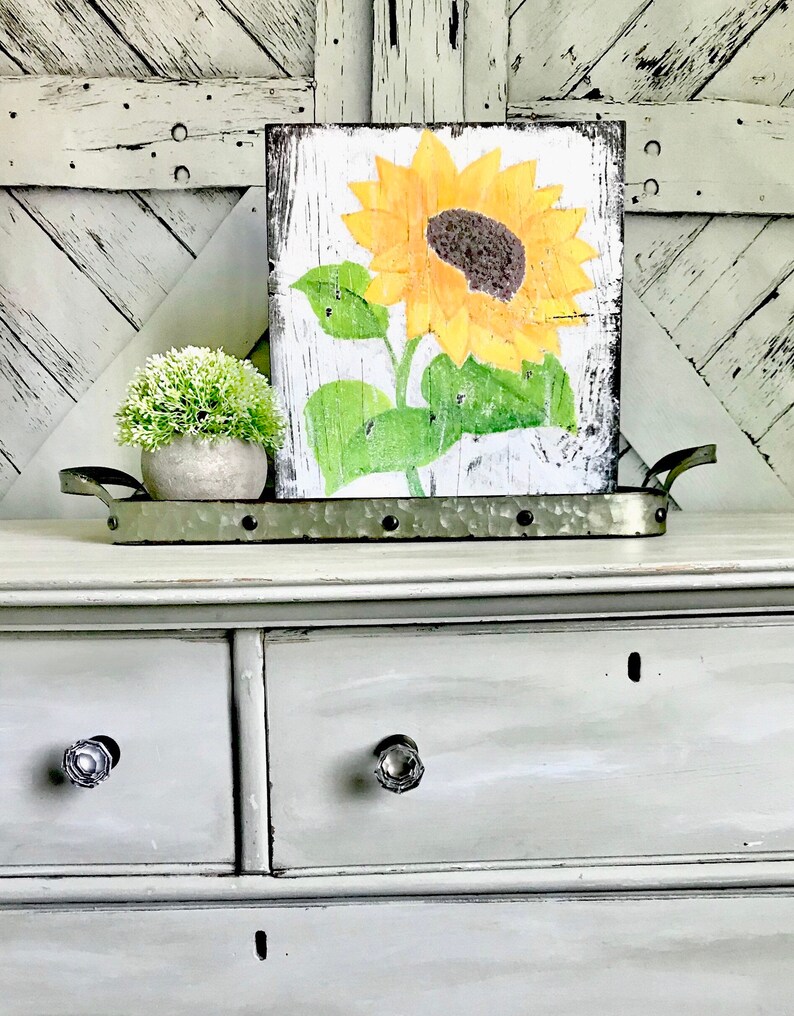 Sunflower Sign / Summer Fall Sign / Wooden Sign / Chippy Sign - Etsy