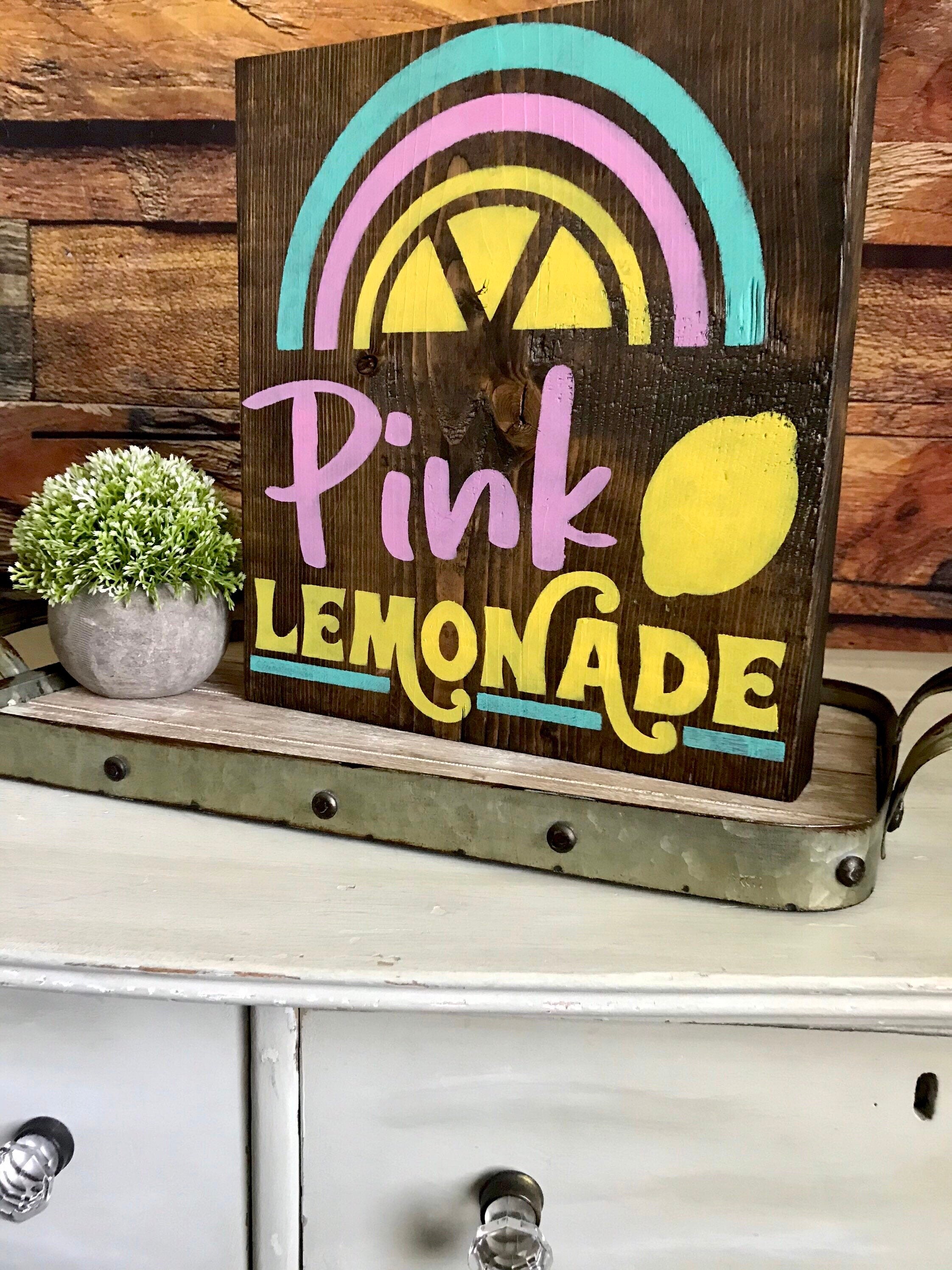 Summer Sign Decor / Pink Lemonade Sign / Lemonade Stand / - Etsy.de