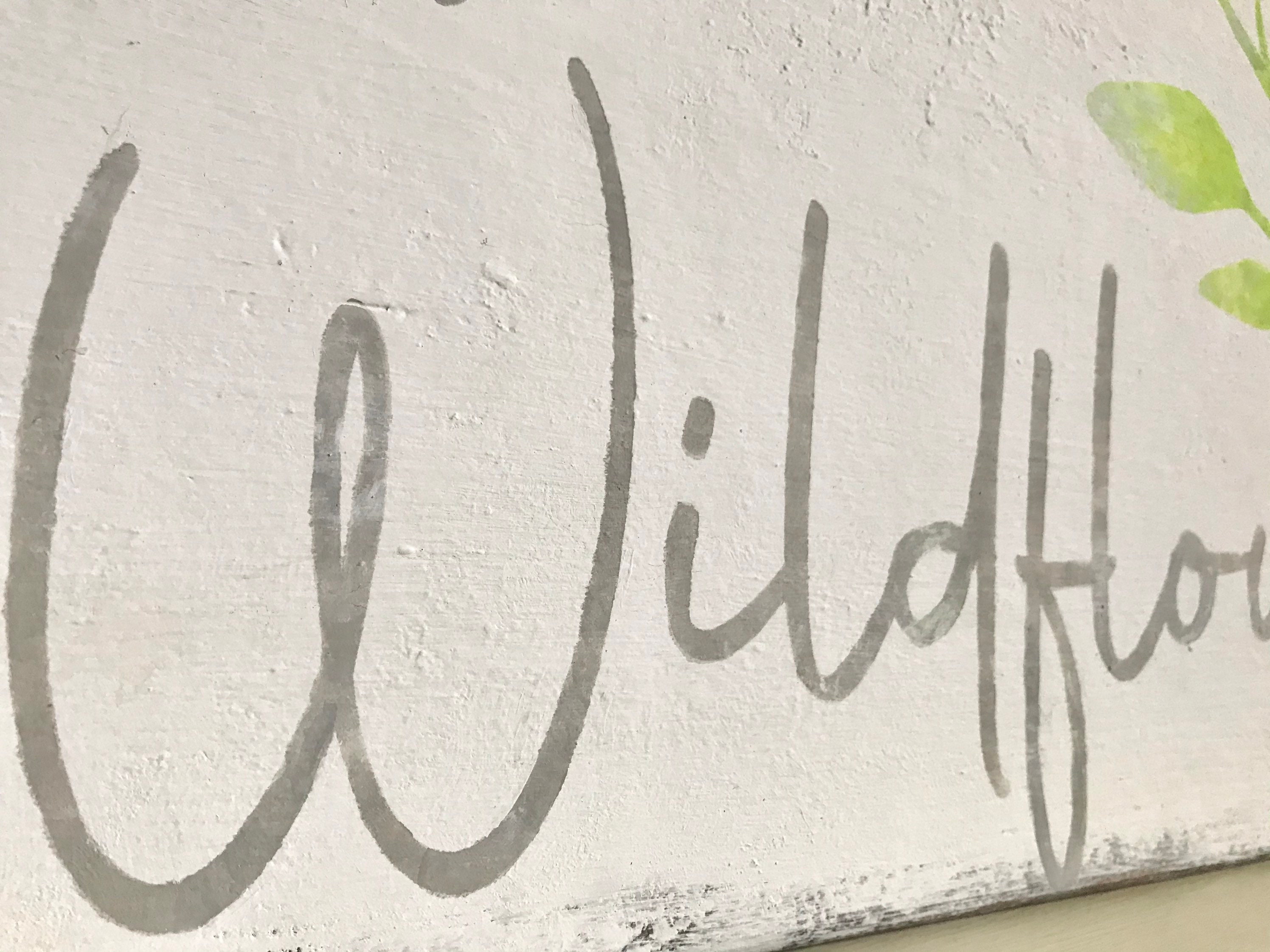 In a Field of Roses She is a Wildflower Sign / Nursery Sign / | Etsy