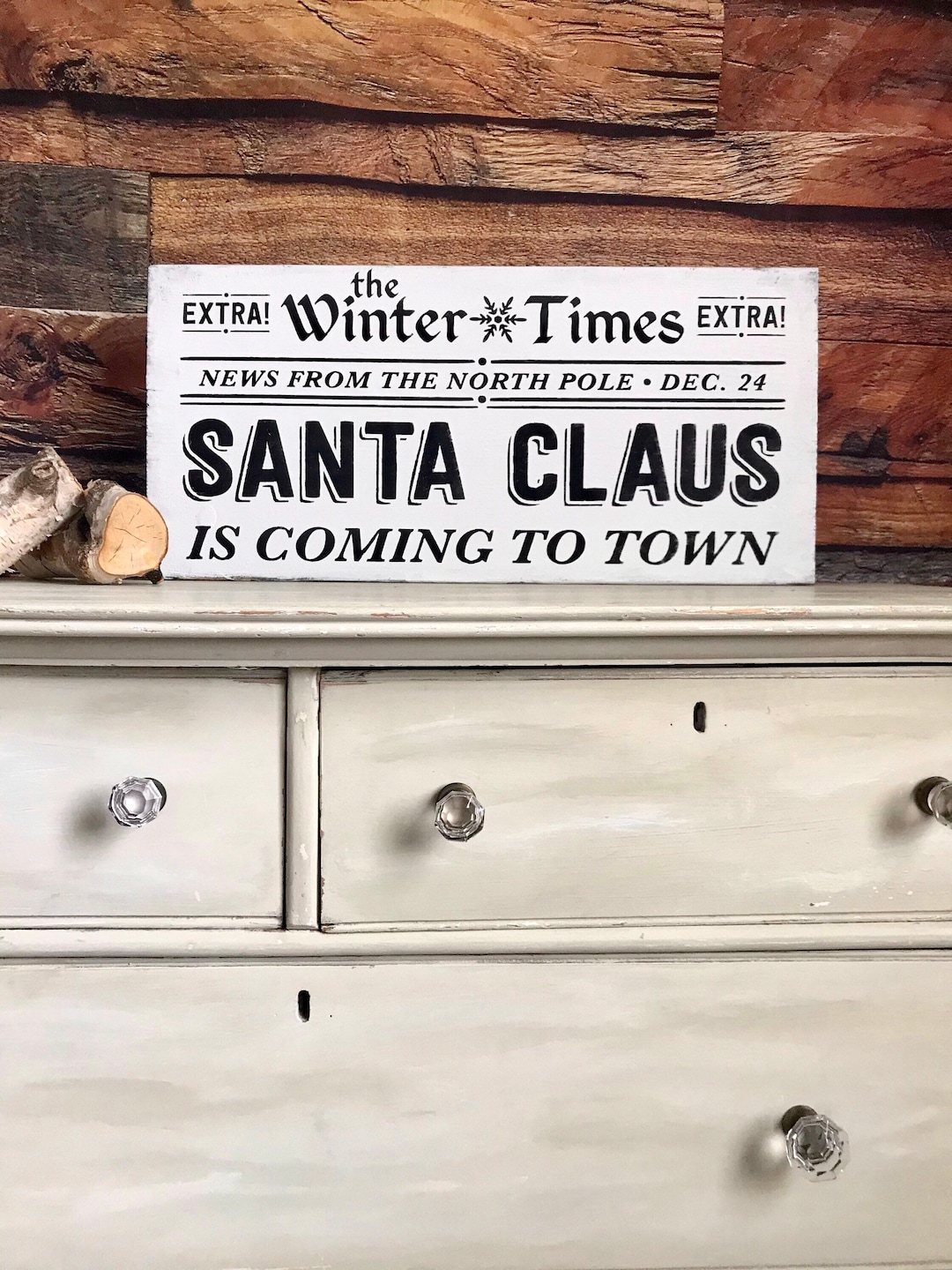Santa Sign Decor / Christmas Sign / Santa Claus is Coming to Town ...