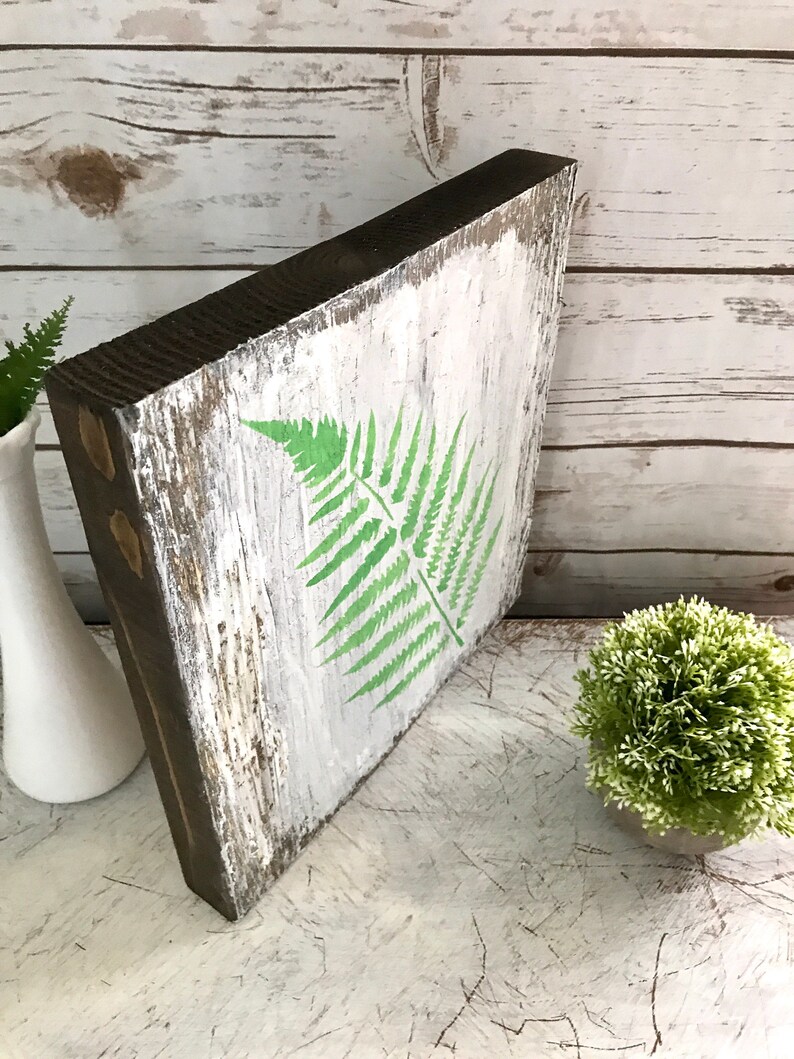 Fern Wood Sign / Vintage Style Botanical Sign / Summer Decor ...