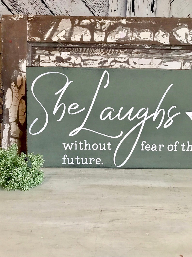 Bible Verse Sign / Inspiring Quote Sign / Proverbs 31 / | Etsy