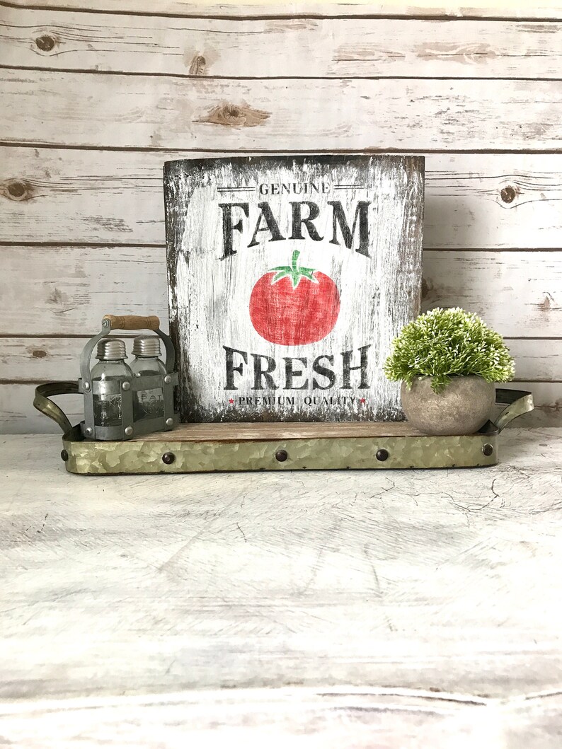 Tomato Sign / Kitchen Veggie Wood Sign / Farm Freah Tomatoes / Summer ...