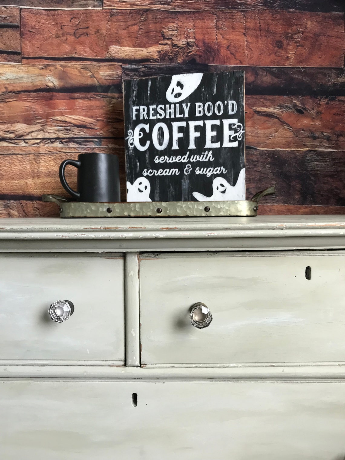 Halloween Decor / Rustic Halloween Sign / Ghost Decor / Freshly Boo’d ...