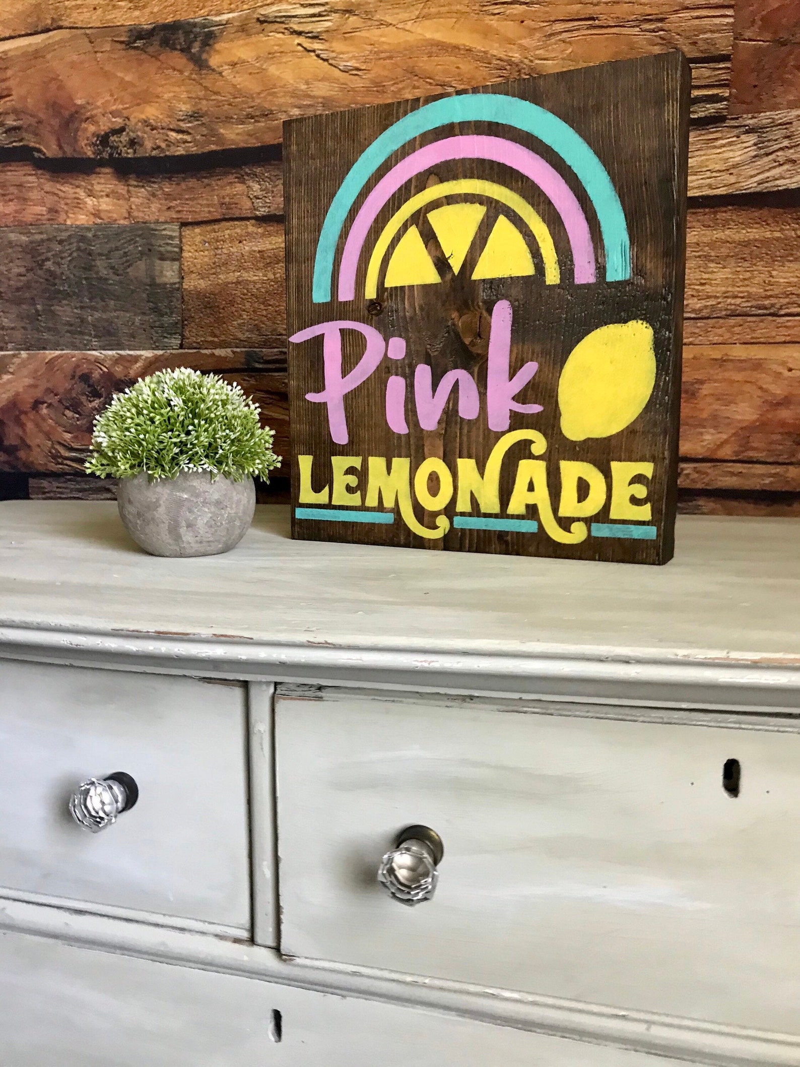 Summer Sign Decor / Pink Lemonade Sign / Lemonade Stand / | Etsy