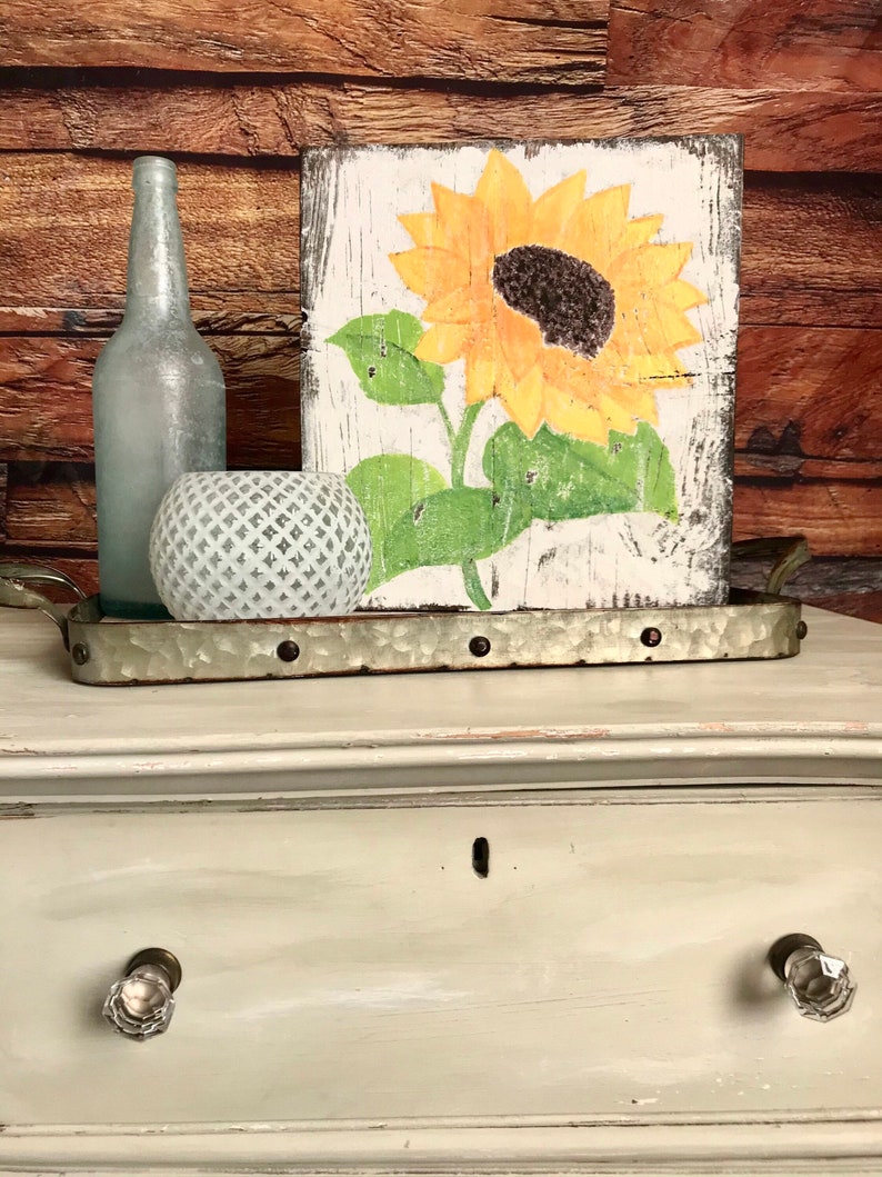 Sunflower Sign / Summer Fall Sign / Wooden Sign / Chippy Sign - Etsy