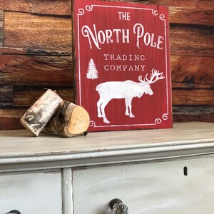 Reindeer Sign Decor / Christmas Decoration / Rustic Christmas Sign ...