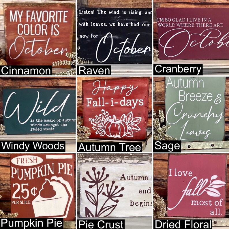 Fall Decoration Fall Wood Sign My Favorite Color is - Etsy