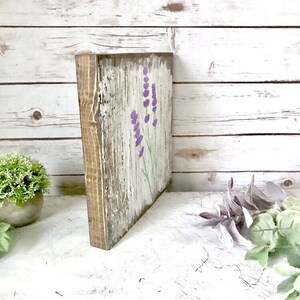 Lavender Sign Decor / Floral Sign / Chippy Paint Decor / Vintage Style ...