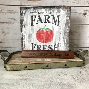 Tomato Sign / Kitchen Veggie Wood Sign / Farm Freah Tomatoes / Summer ...