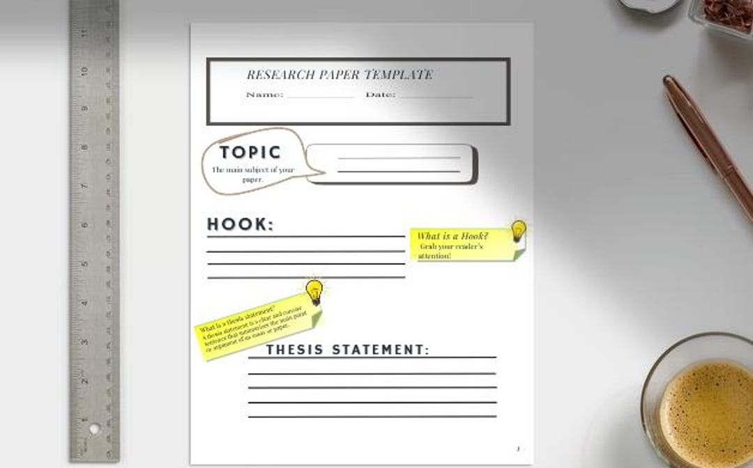 Research Paper Template for Educators and Students - Etsy