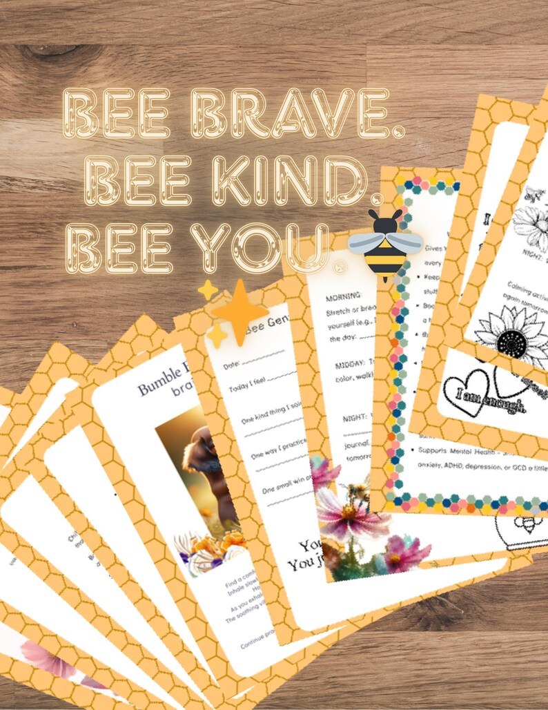 BEE Kind to Yourself Workbook | Printable OCD Coping Toolkit for Kids ...
