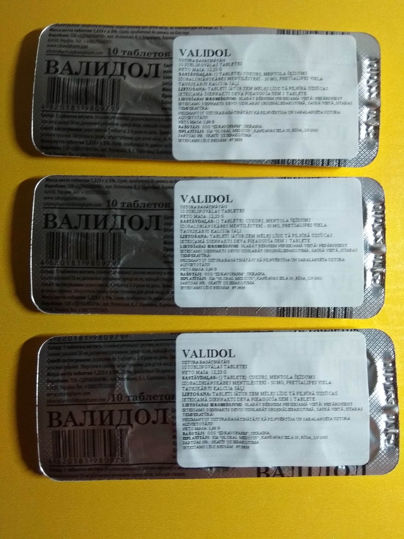 30 Tabs/3 X 10 Tab / Validolum Validol Валидол Dietary Food - Etsy
