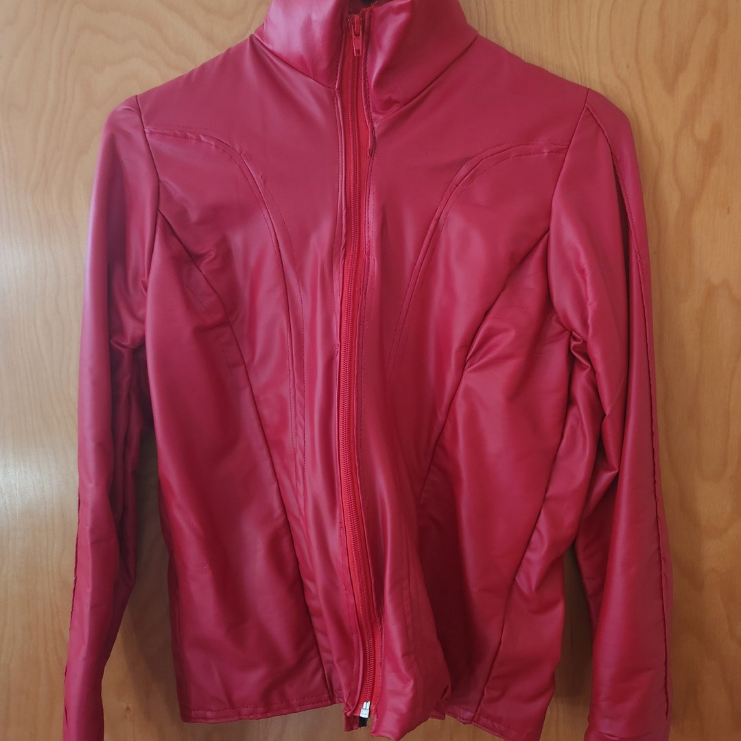 Red Jacket and Red Fake Leather Pants - Etsy