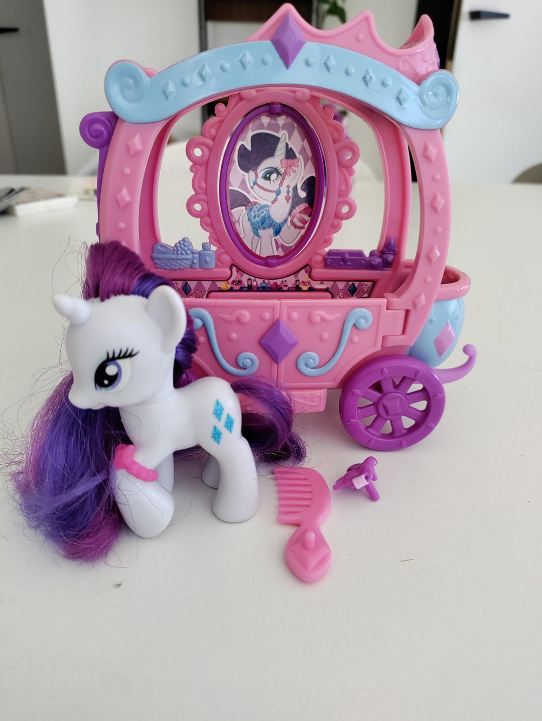 My Little Pony G4 - Rarity With Carriage - Etsy