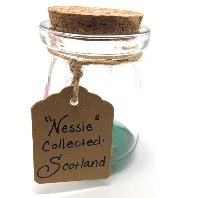 Mini Pet Lochness Monster Nessie in Glass Terrarium With Cork and Tag ...