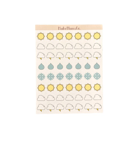 Weather Stickers Mini Sheet - Etsy