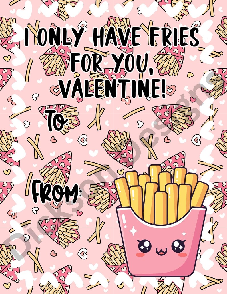 Fun Foods Valentine Cards Digital Download - Etsy