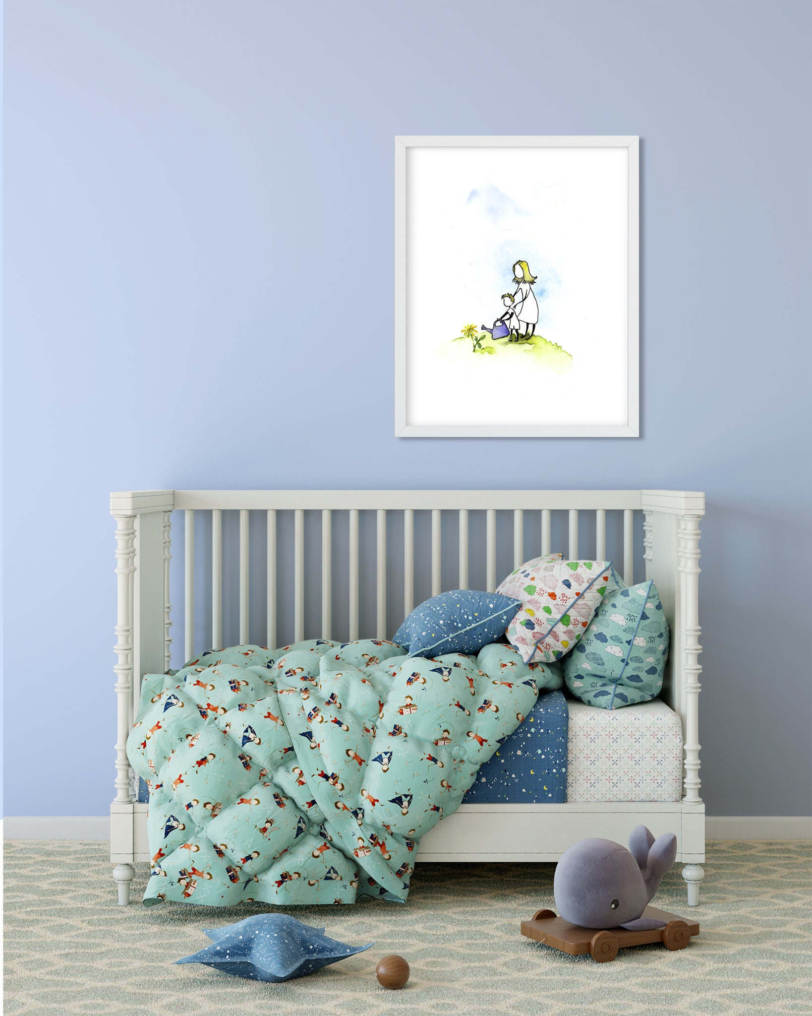 Nursery Art Set Nursery Watercolor Art Nursery Wall Art Set | Etsy